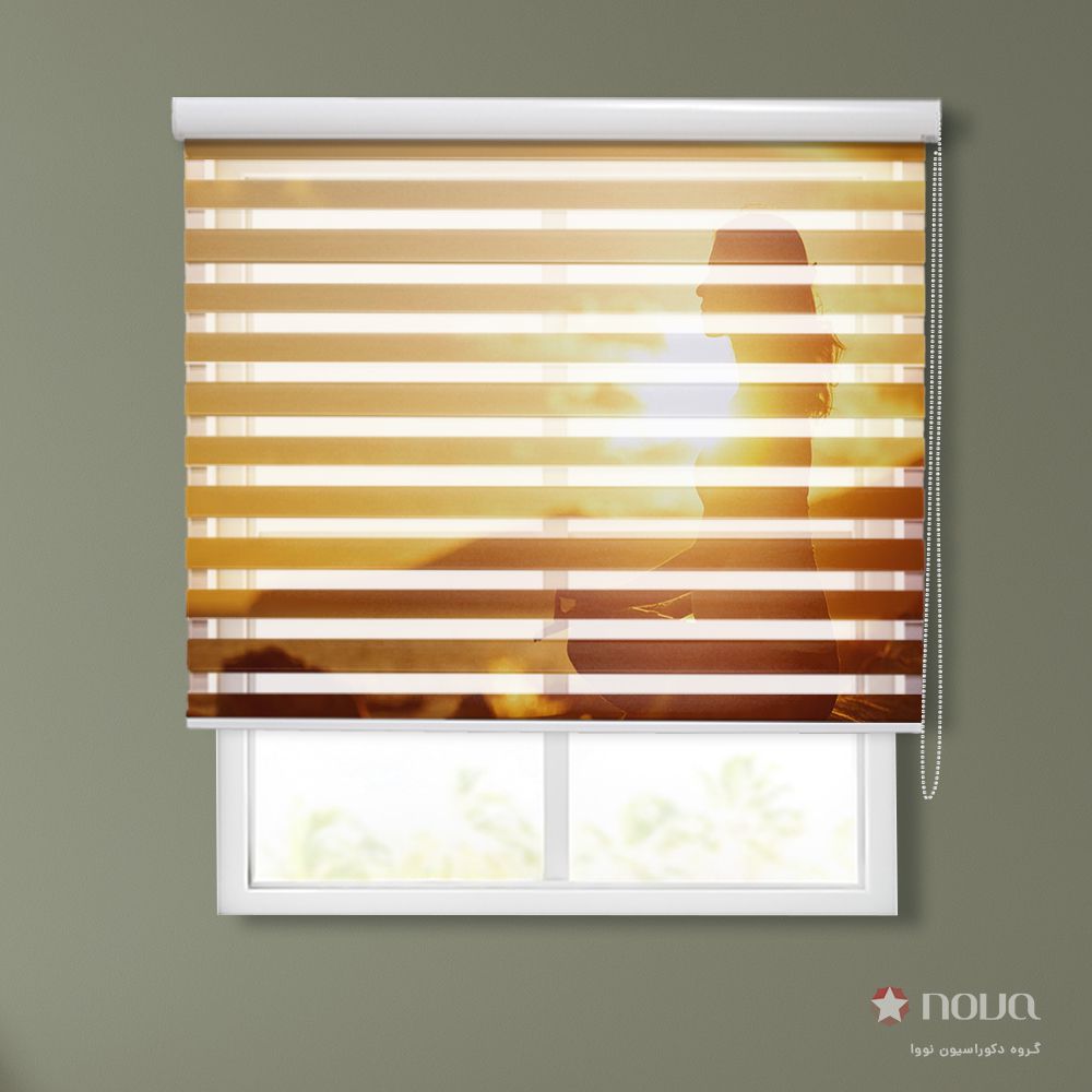 مشخصات و قیمت خرید پرده زبرا تصویری طرح ورزشی یوگا صبحگاهی کد SPT-10